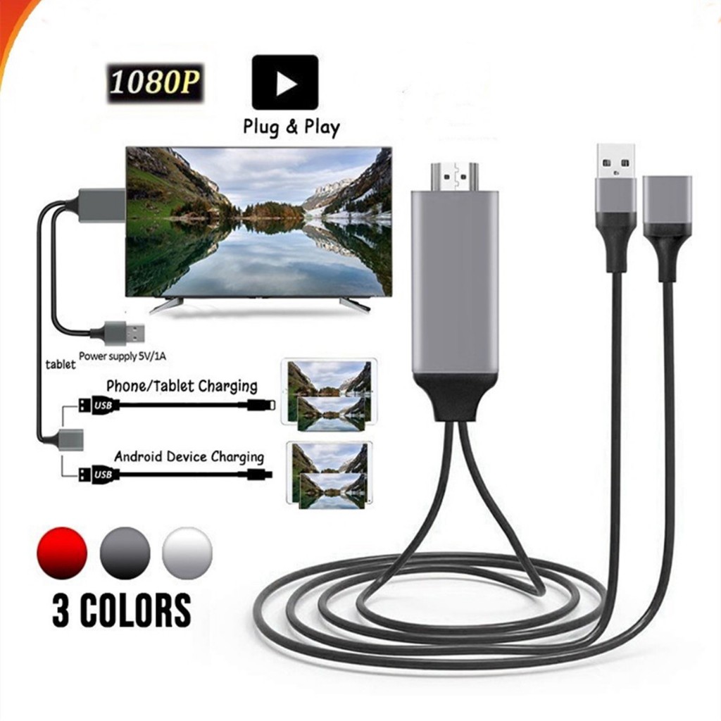 Universal HDMI Cable Phone to TV Android/Phone/Type-C 3 in 1 for Laptop ...