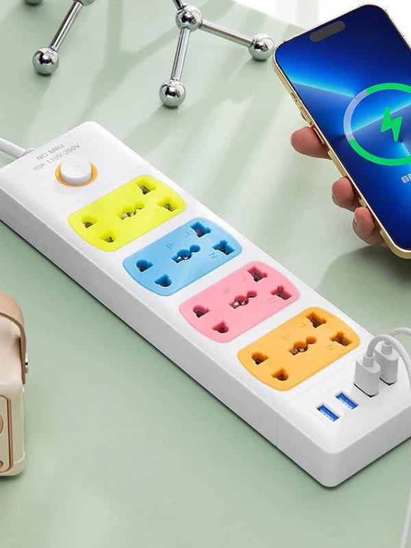 Multi Function Socket Extension Outlet With 4 Power Socket And 4 Usb Ports 1 5 Meter Shopee