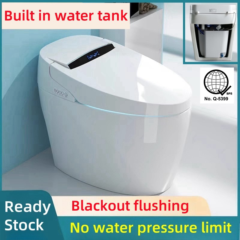 Smart Toilet Bowl Set With Water Tank Bidet Spray Toilet Set Dual Flush ...