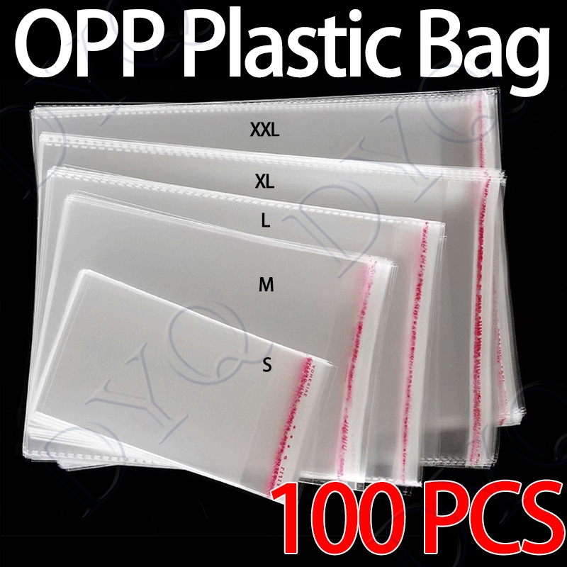 100 PCS OPP Plastic Bag With Adhesive Resealable for Souvenirs ...