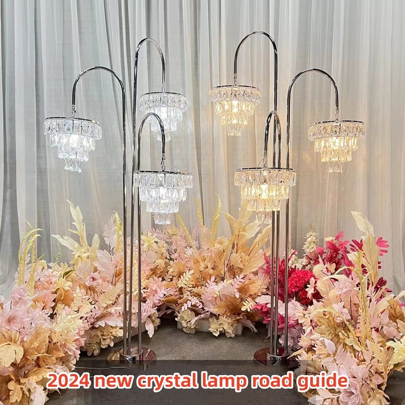 Modern LED Wedding Floor Stand Lights 5 Heads -Round Walkaway Road Lamp ...
