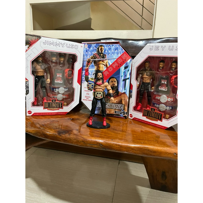 WWE Mattel OG Bloodline Ultimate Edition set Roman Reigns, Jimmy & Jey ...