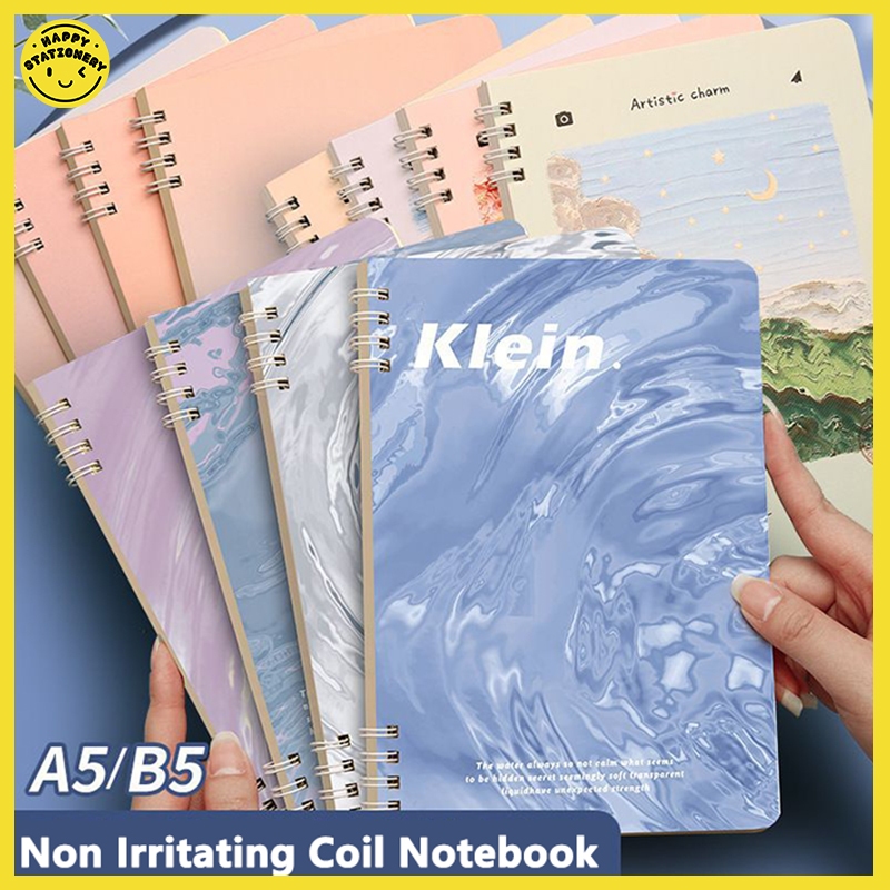A5/B5 Thick A5 Spring Notebook 60 Sheets Binder Notepad Spiral Line ...