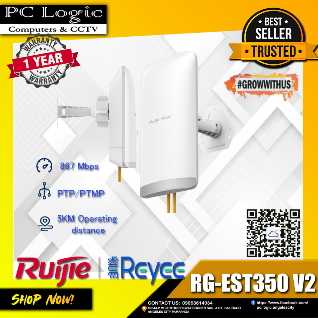 RUIJIE | REYEE RG-EST350 V2 5GHZ DUAL STREAM, WIRELESS BRIDGE, MAX ...