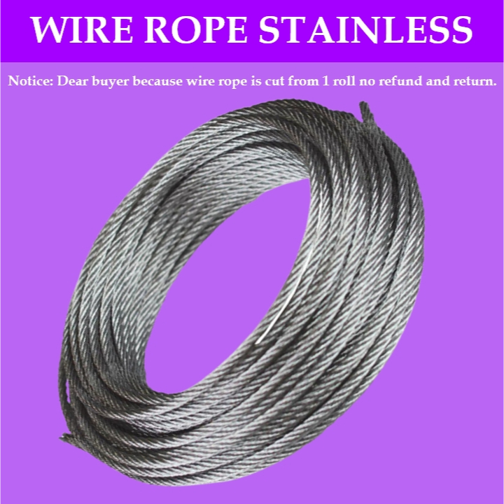Mago 5 Meters 10-12mm 304 Stainless Steel Wire Rope Grade 304 Lifting ...