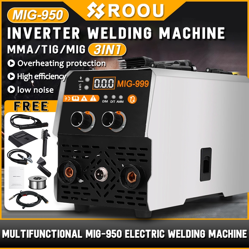 MIG-950 Gasless Inverter Welder MIG/TIG/MMA 3IN1 Welding Machine ...