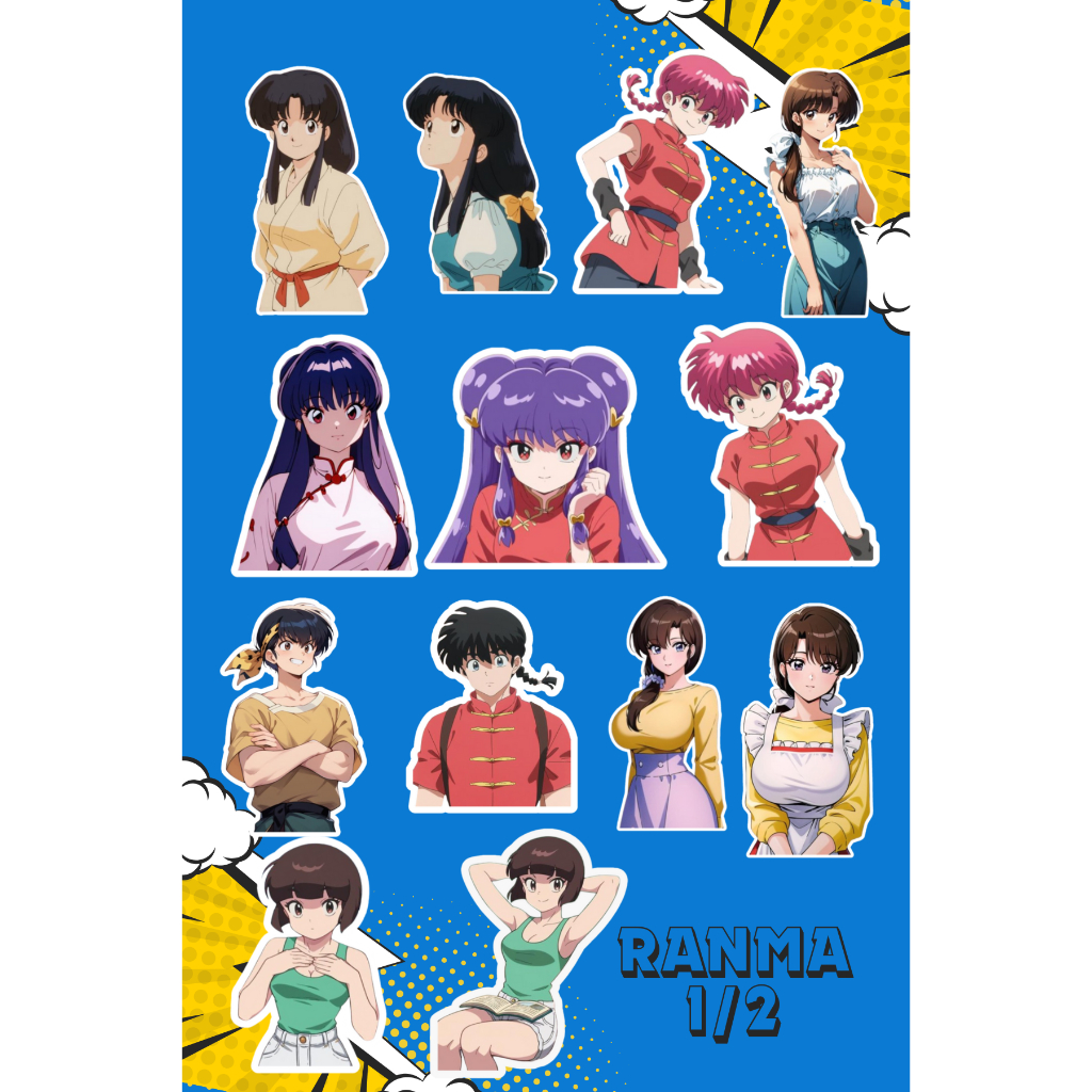 Ranma 1/2 Stickers Waterproof Vinyl Sticker Die-cut | Shopee Philippines