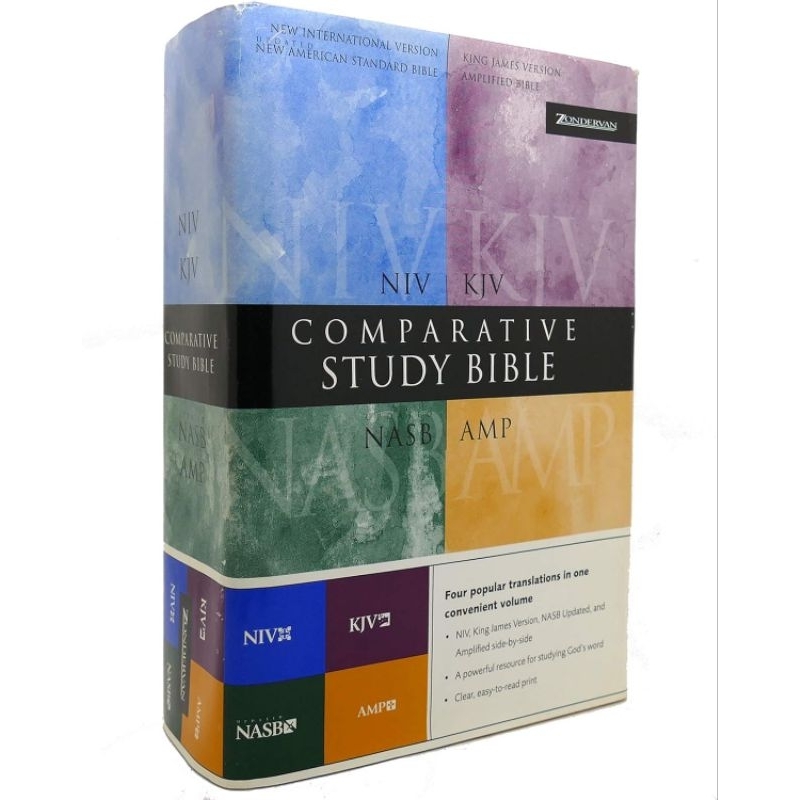 4 Bible Version in 1 Comparative Study Bible - NIV, NASB, KJV ...