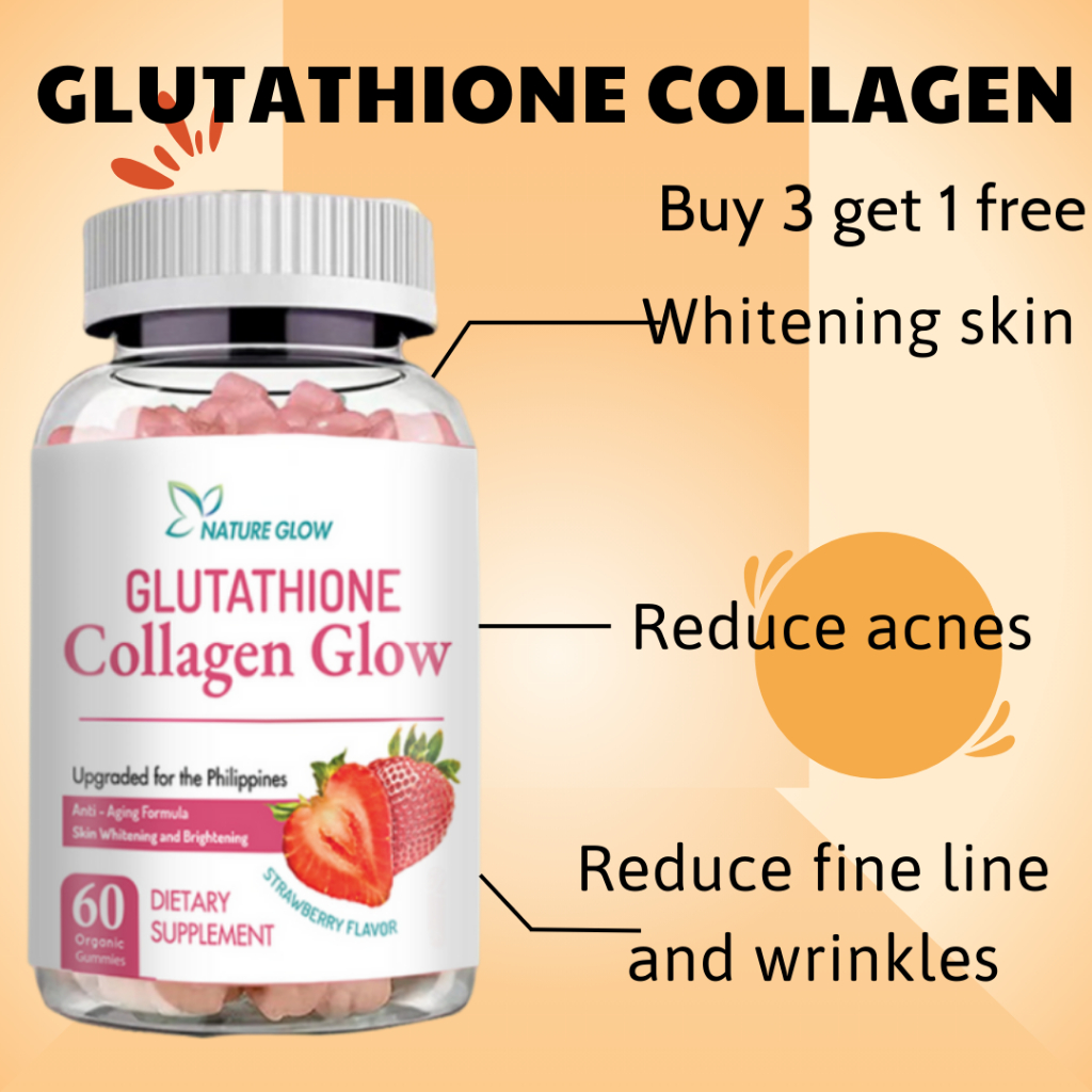NATURE GLOW Glutathione Collagen Glow Gummies Original Anti-Aging ...