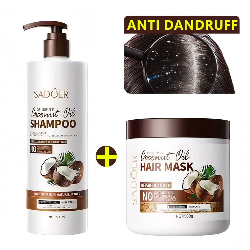 500ml Coconut Oil Shampoo Anti-Dandruff Antipruritic Shampoo Refreshing ...