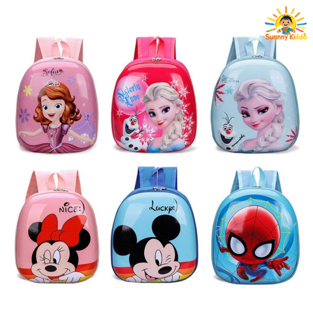 Disney Frozen Elsa Cartoon Backpack Children Cute Sofia Bag Hard Shell ...
