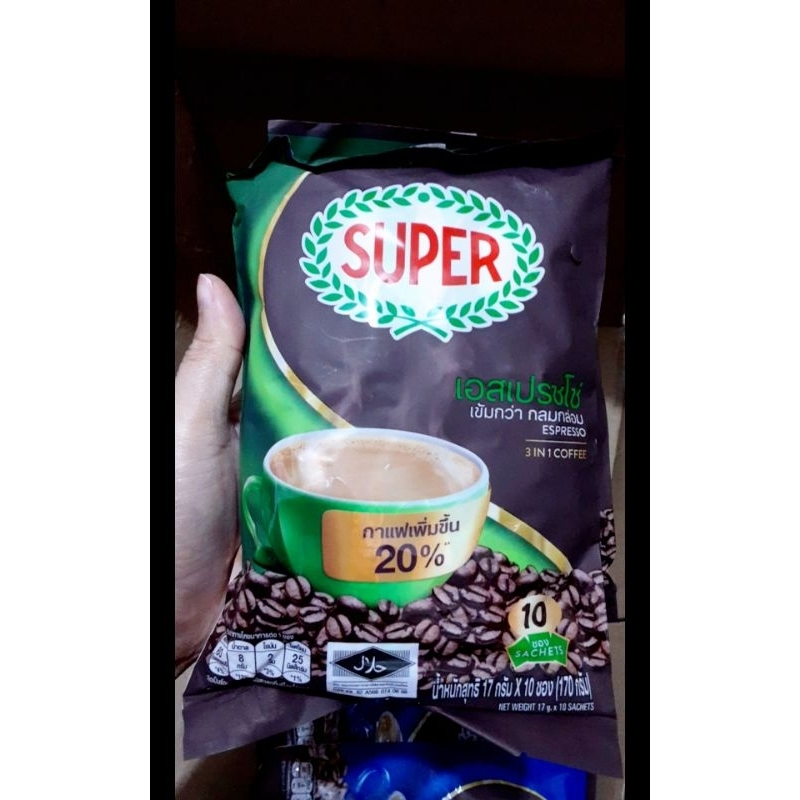 SUPER coffee 3in1 Coffee Mix Espresso 17 g | Shopee Philippines