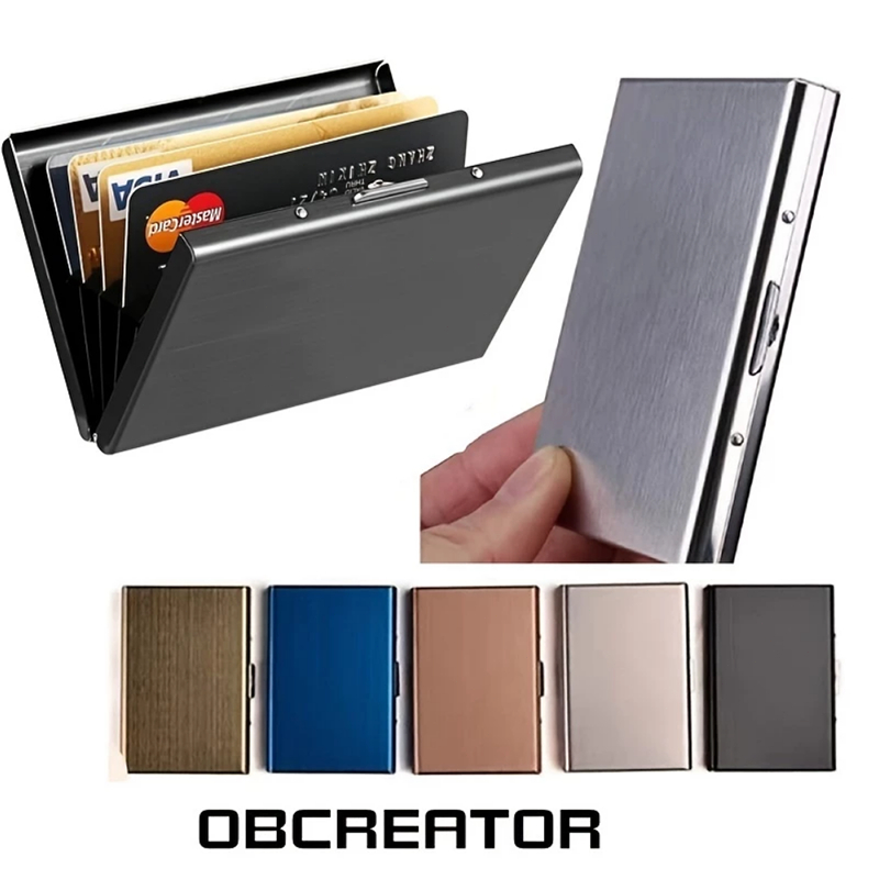 Anti-Scan 6/8/10 Cards Large capacity Aluminum Metal Credit Card Holder ...