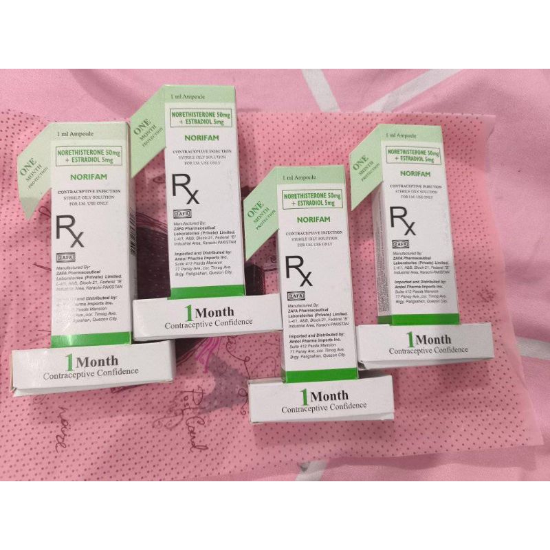Norifam Authentic IM FDA APPROVED ( 1 Month Contraceptive ) | Shopee ...