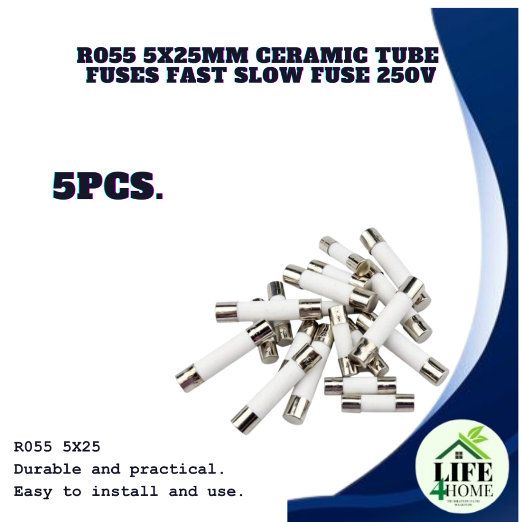 R055 5x25mm Ceramic Tube Fuses Fast Slow Fuse 250V | Shopee Philippines