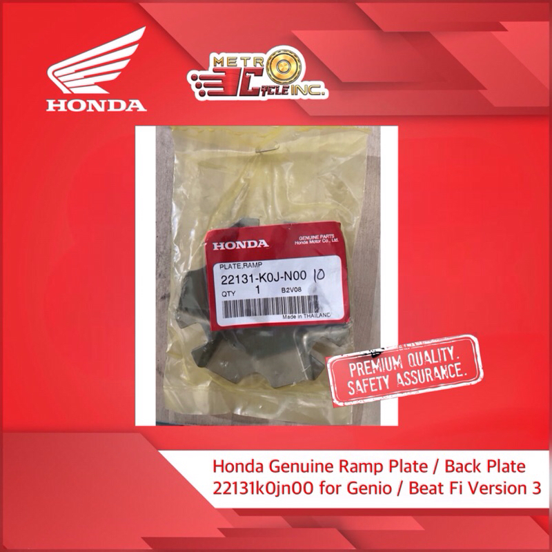 Honda Genuine Ramp Plate / Back Plate 22131k0jn00 for Genio / Beat Fi ...