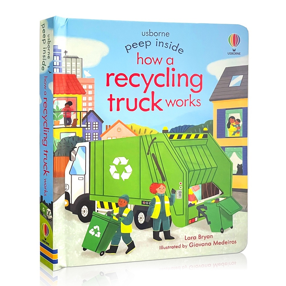 How A Recycling Truck Works Usborne Peep Inside English Educational ...