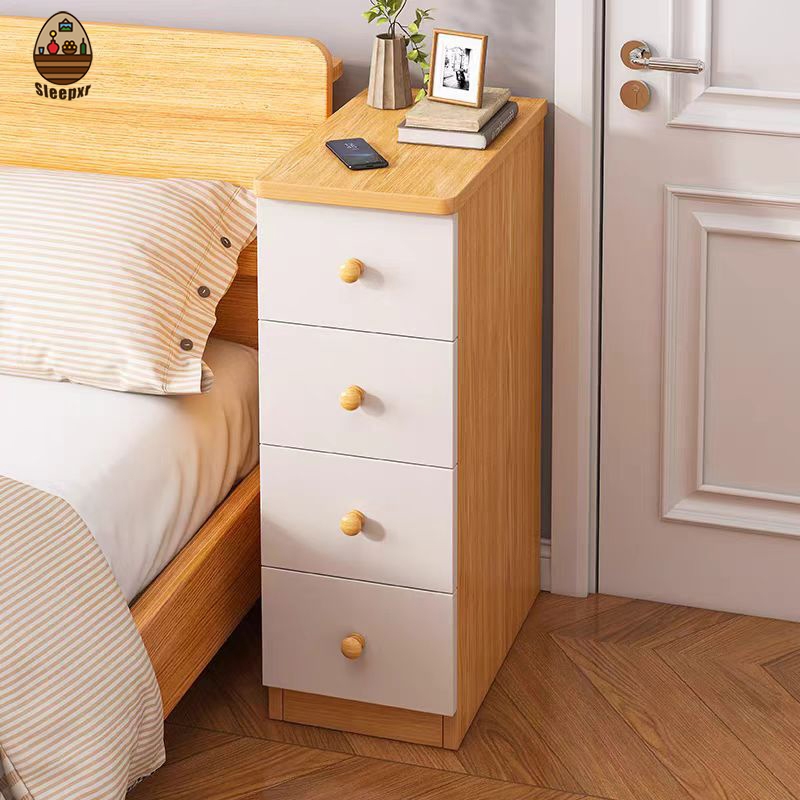 Nordic Style Bedside Table Mini Locker Home Bedroom Drawer Cabinet Modern Hotel Wooden Night ...