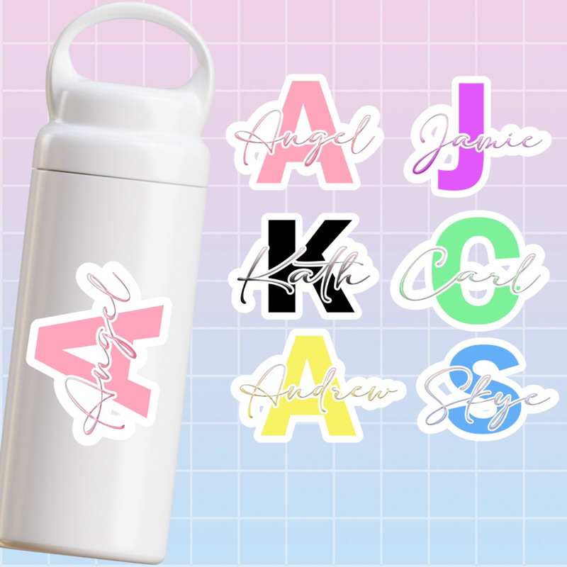 Customized Sticker Name Angel Font | Shopee Philippines