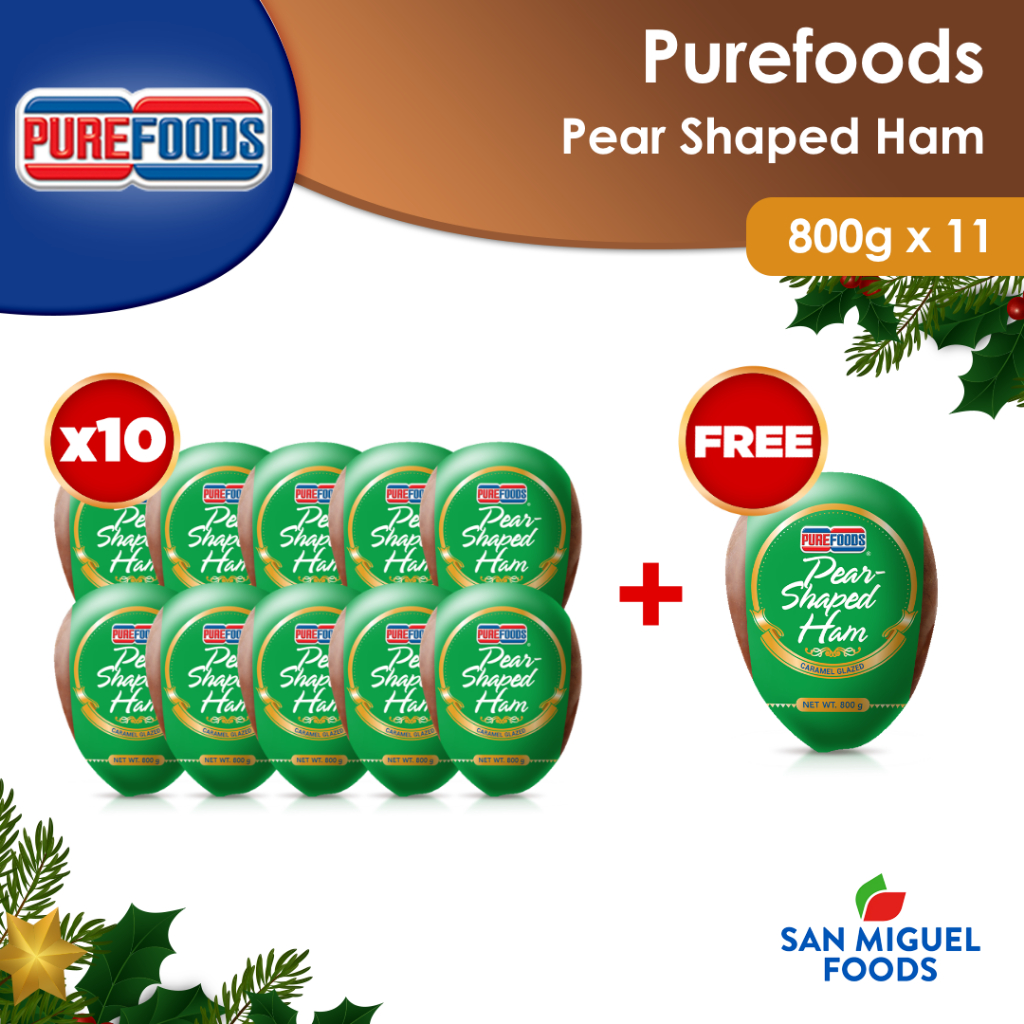 Purefoods Pear Shaped Ham 800G 10+1 | Shopee Philippines