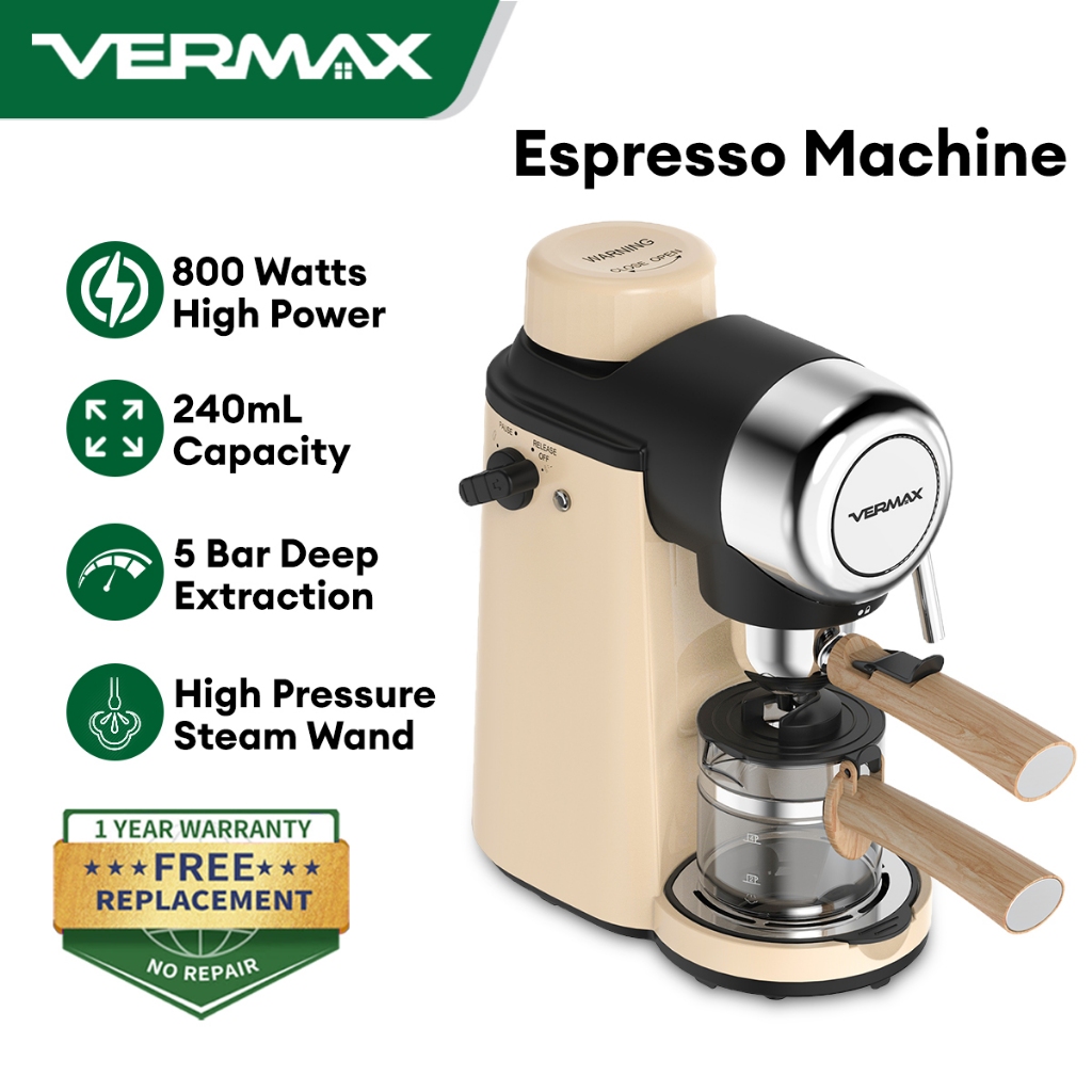 Vermax Espresso Machine 5Bar Italian Coffee Machine Potable Coffee ...