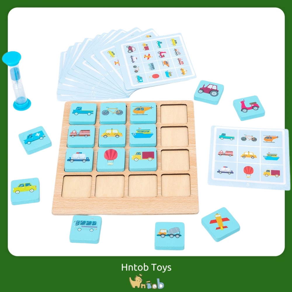 Hntob Wooden Instant Memory Card Puzzle Board Game Photo Memory Early ...