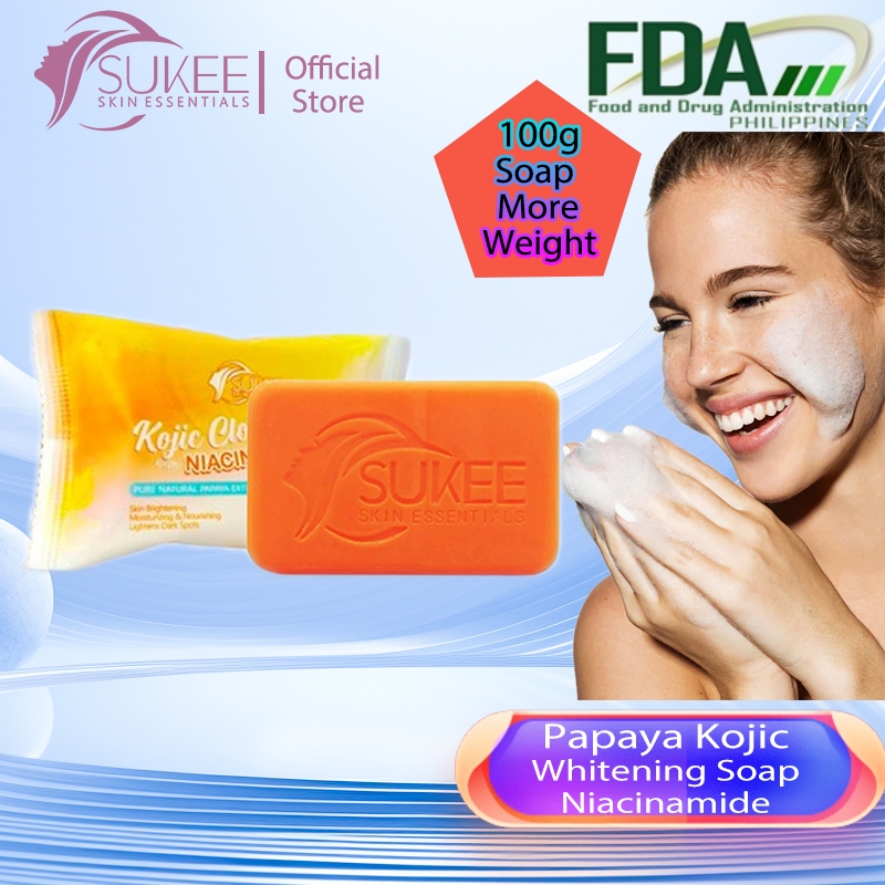 SUKEE Soap Kojic Soap Original 100g Whitening Soap With Niacinamide ...
