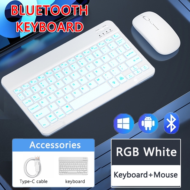 Expose 10 inch Wireless Mini Bluetooth Keyboard Mouse Set for Laptop ...