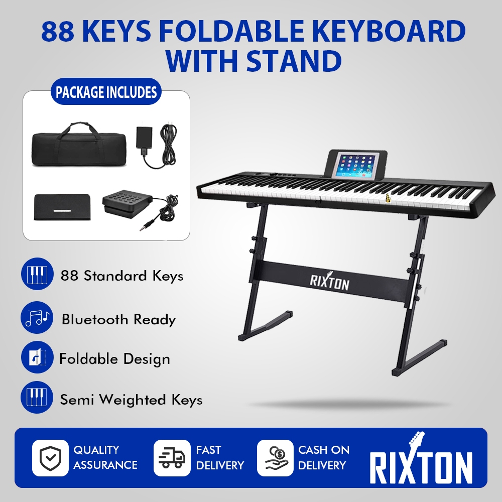 Rixton Portable Folding Piano 88 Keys Foldable Electric Piano ...