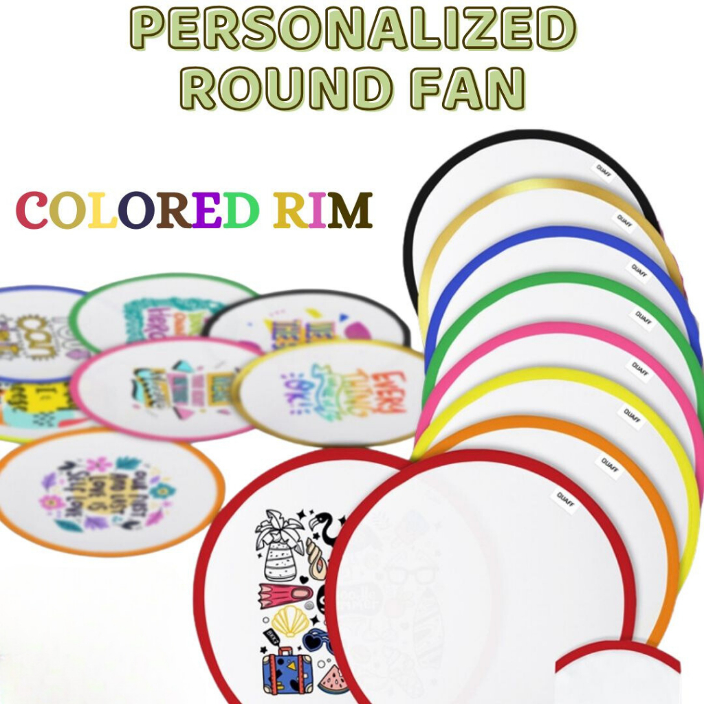 PERSONALIZED FOLDABLE ROUND FAN PAMAYPAY SOUVENIR/GIVEAWAY | Shopee ...