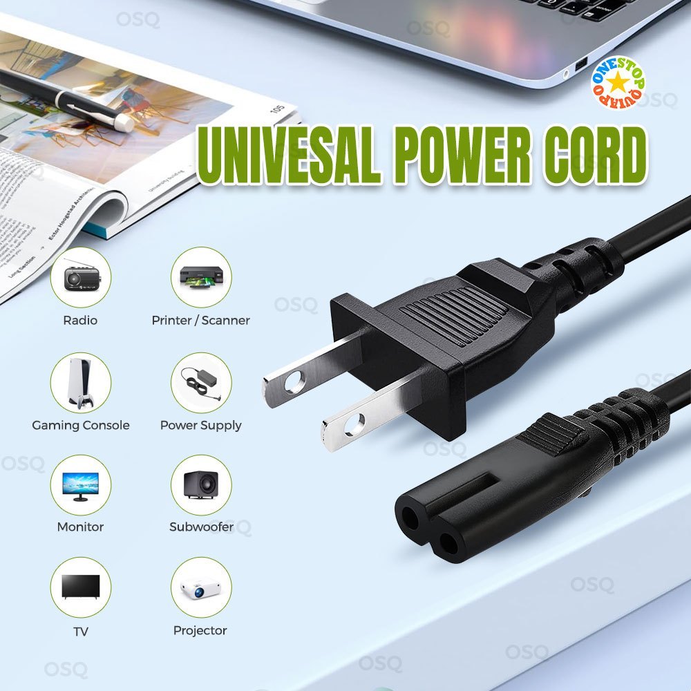 CROWMSTAR Universal AC 220V Power Cord for Printer Camera Radio ...