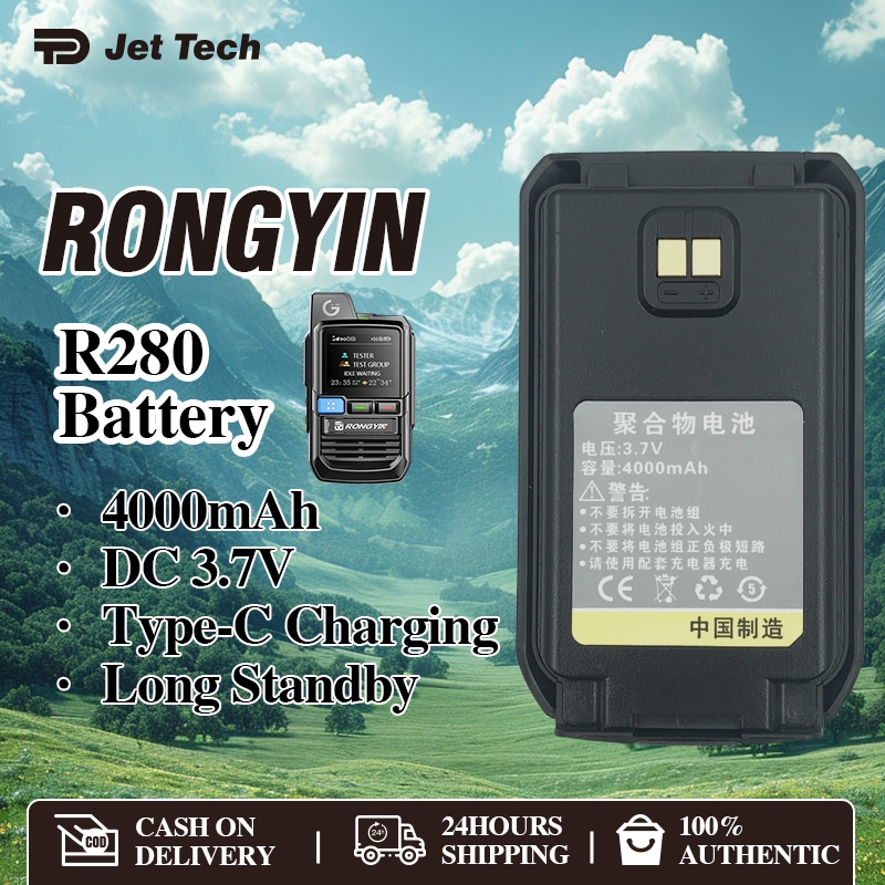 Rongyin 4000mAh R280 Walkie Talkie Original Battery Li-ion Battery Two Way Radio Type-C Charging ...