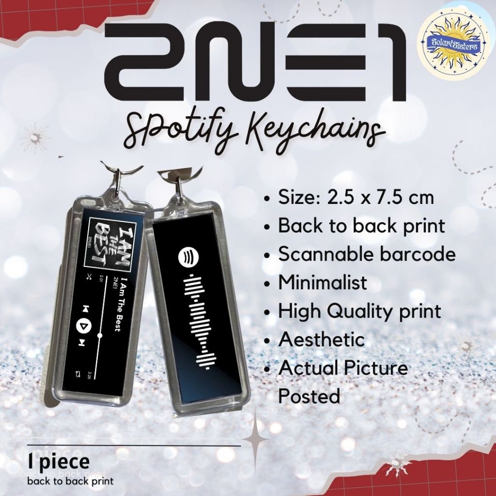 2NE1 Spotify Inspired Acrylic Keychains Scannable playable code welcome ...