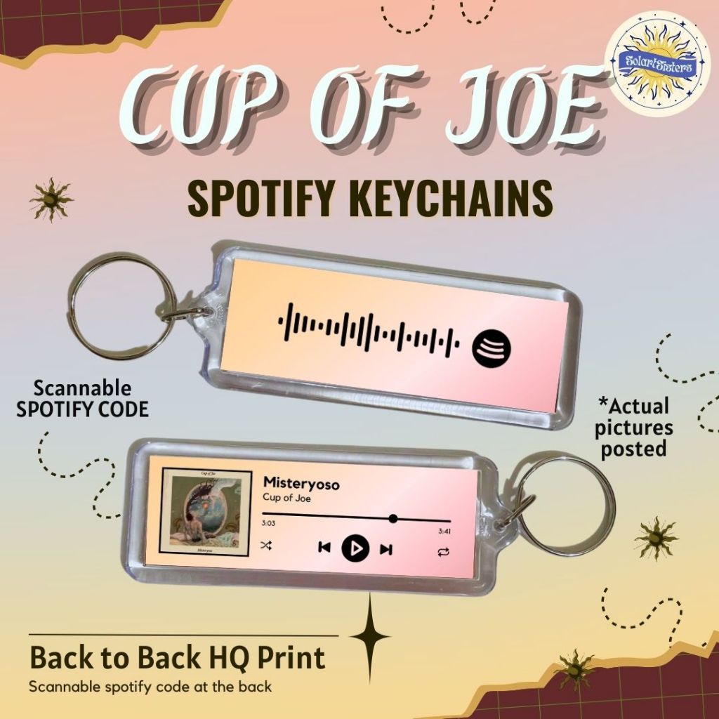 Cup of Joe OPM Spotify Inspired Acrylic Keychains Scannable code merch ...