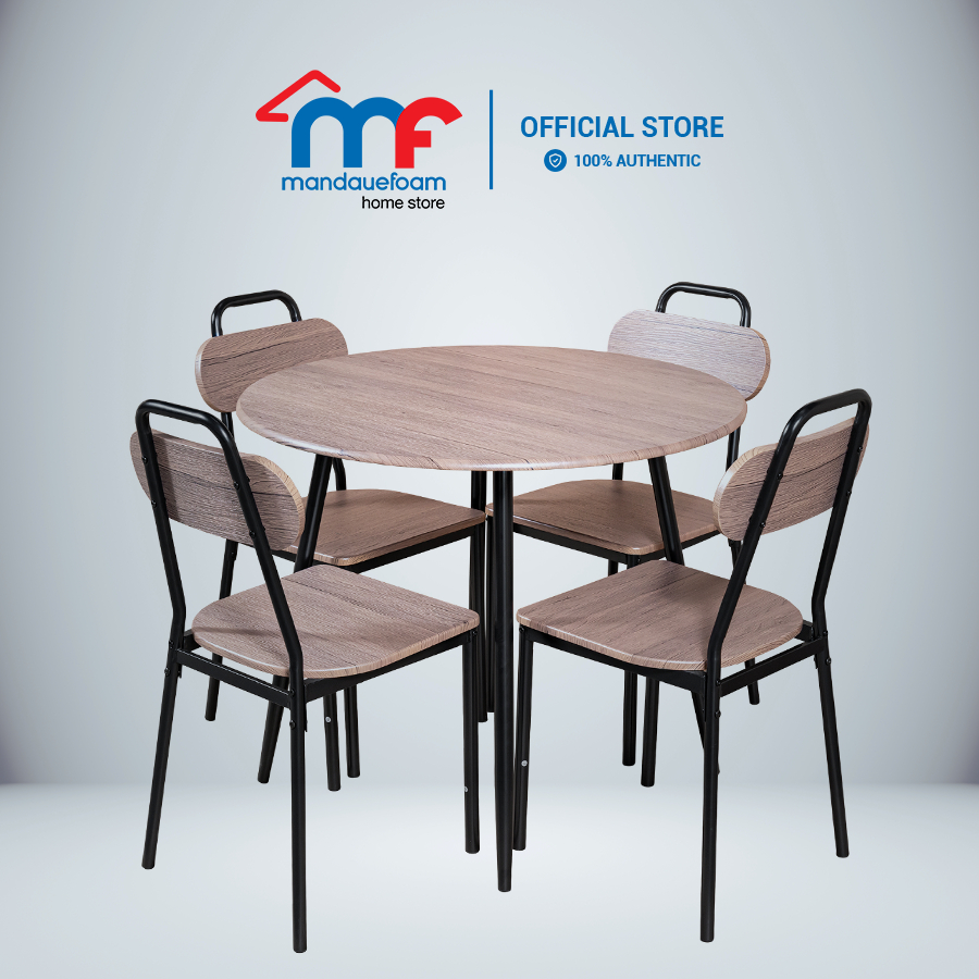 Mandaue Foam Elsie 4 Seater Round Dining Set | Shopee Philippines