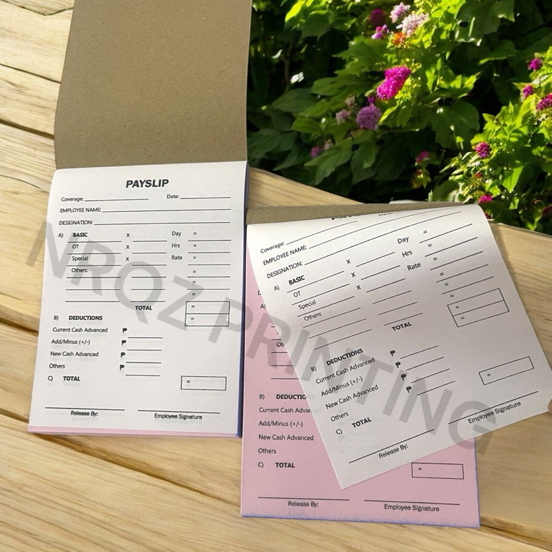 (GENERIC)Payslip, Payroll, Salary Slip 4x5 Carbonized 2ply | Shopee ...