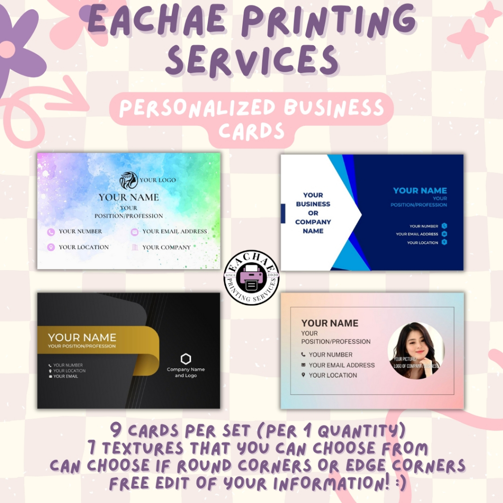 Customized Set/Bulk Business Calling Cards Printing Service | Shopee ...