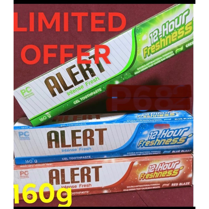 Alert Gel Toothpaste Assorted 160 g x 1 only | Shopee Philippines