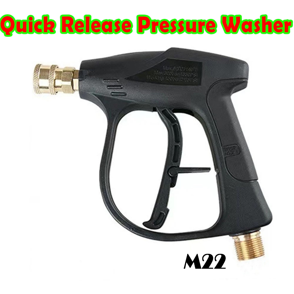 Quick Release Pressure Washer Short Spray Gun Nozzle M22-15mm Car Wash ...