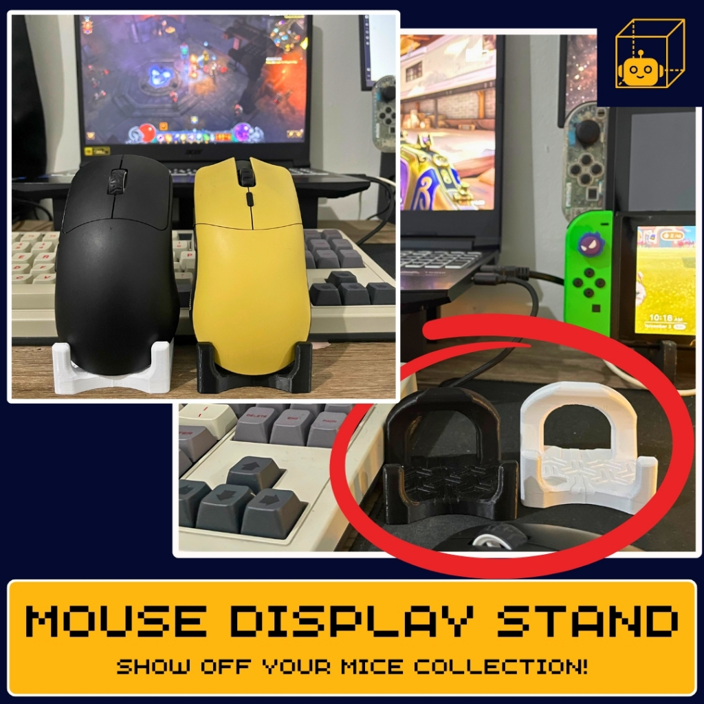 PixelBlock3D Universal Mouse Stand Display Mice Gaming Display Rack ...