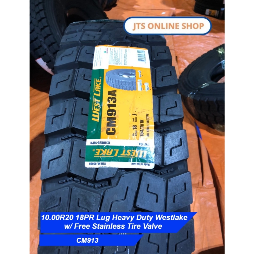 10.00R20 18PR Lug Heavy Duty Westlake CM913 w/ Free Stainless Tire Valve | Shopee Philippines