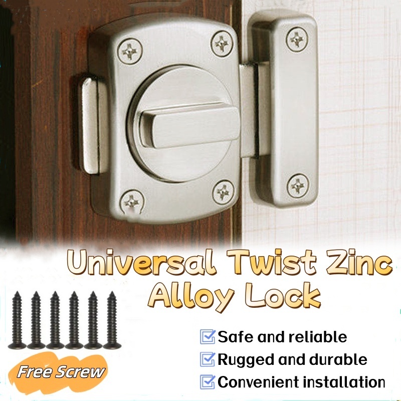 Universal twist lock zinc alloy safety thickened casting barrel bolt ...