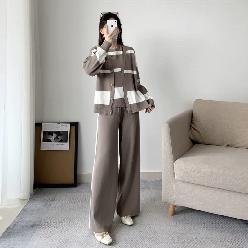 Only.Fashion 3in1 Knitted Terno Pants # 5665 | Shopee Philippines