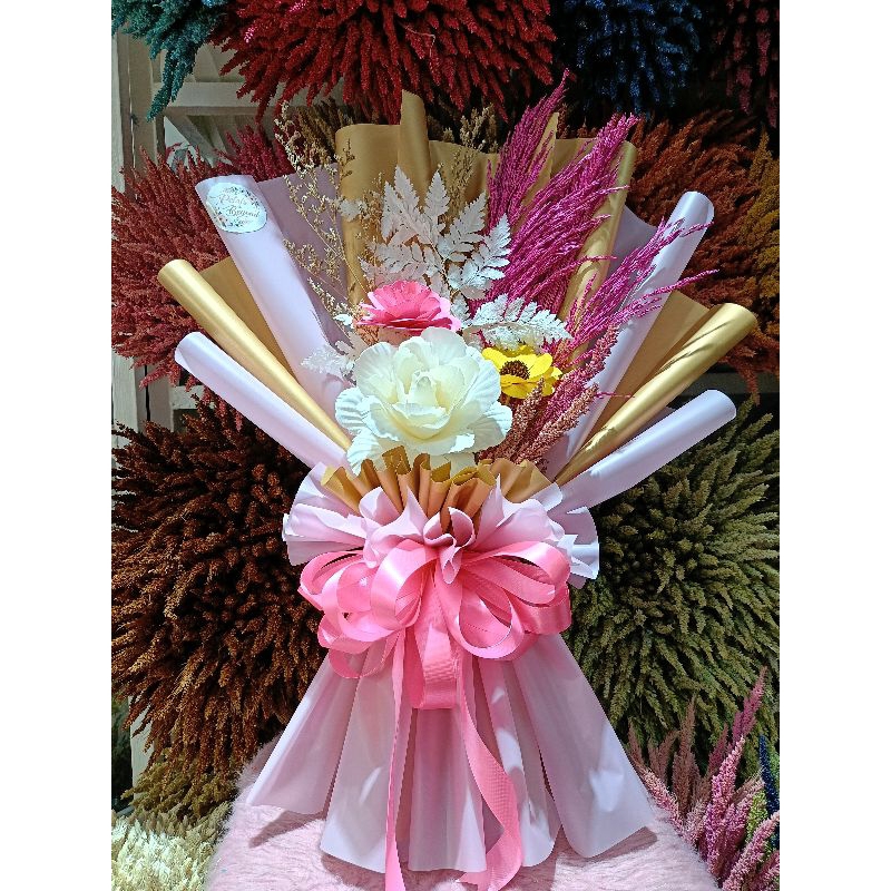 DRIED FLOWER HANDCRAFTED DRIED FLOWER BOUQUET #RAPHAELA | Shopee ...