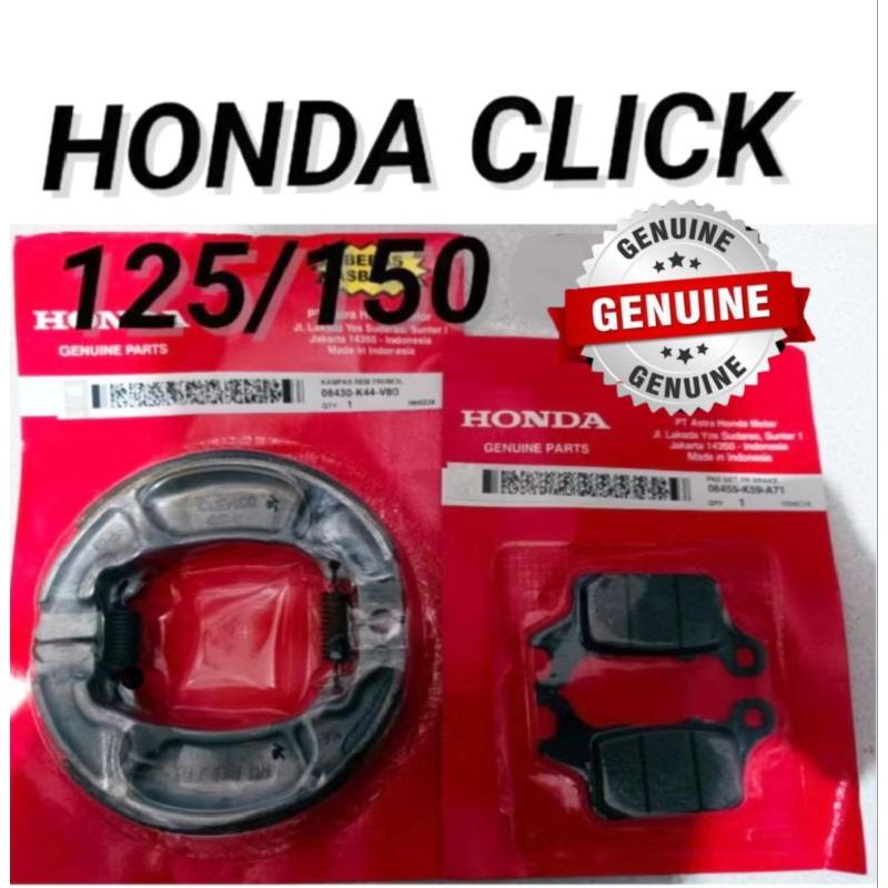 HONDA CLICK V2, V3 125i/150i BRAKE PAD FRONT/ BRAKE SHOE GENUINE PARTS ...