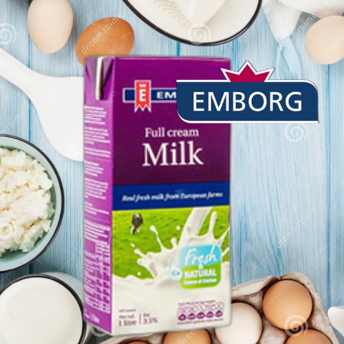 Emborg UHT Full Cream Milk 1L - Rich & Creamy, Long Shelf Life, Premium ...