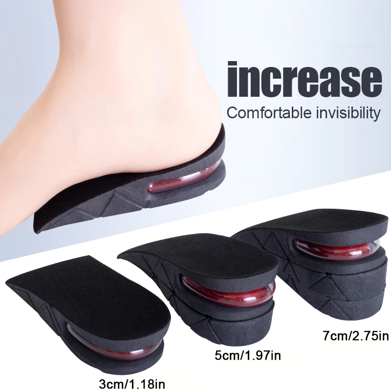 3-9cm Height Increase Insoles Air Cushion Lifts Kits Inserts for Men Women Taller Insoles ...