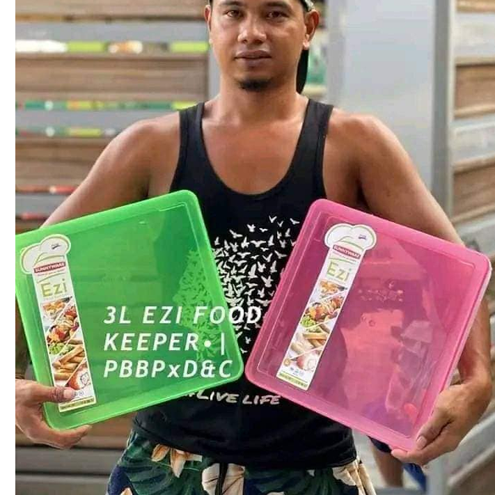 #727 Graham Bar Tupperware 3 Liters Big Square Food Keeper ...