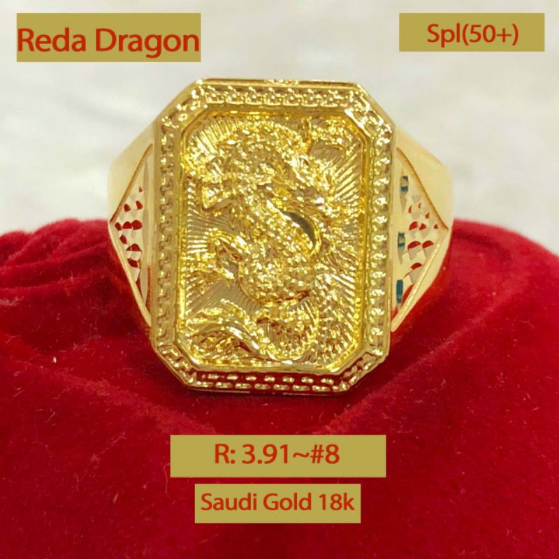 MENS RING 18K SAUDI GOLD PAWNABLE | Shopee Philippines