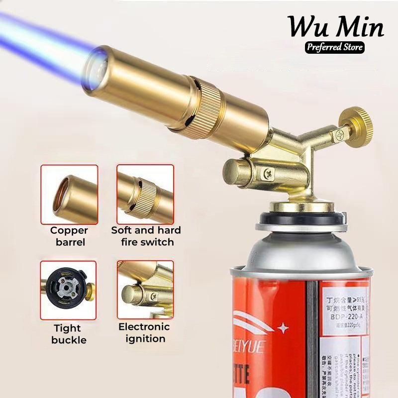 Copper Kitchen Blow Culinary Butane Torch Chef Cooking Adjustable Flame ...